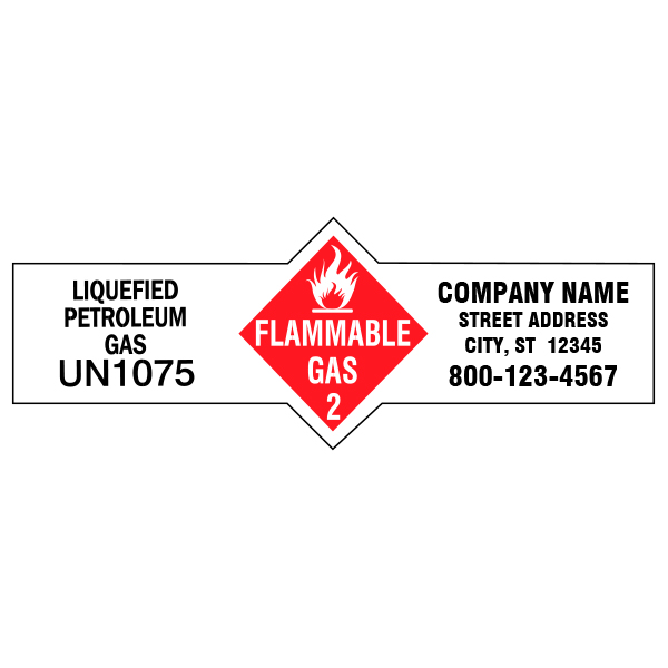 Straight Dot Cylinder Label - 5" X 2" Imprinted